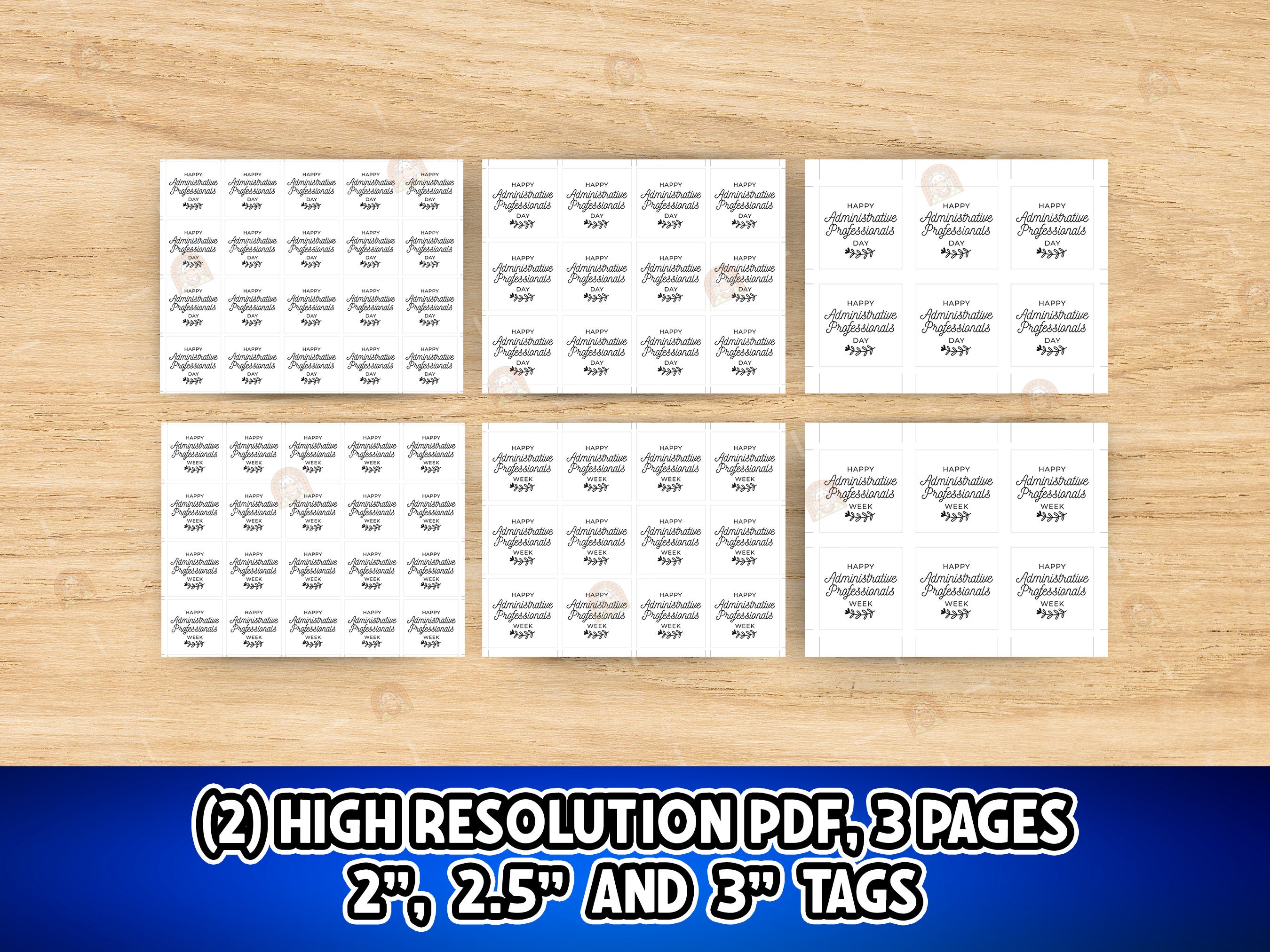 Administrative Professionals Day Tag Printable, Elegant Administrative ...