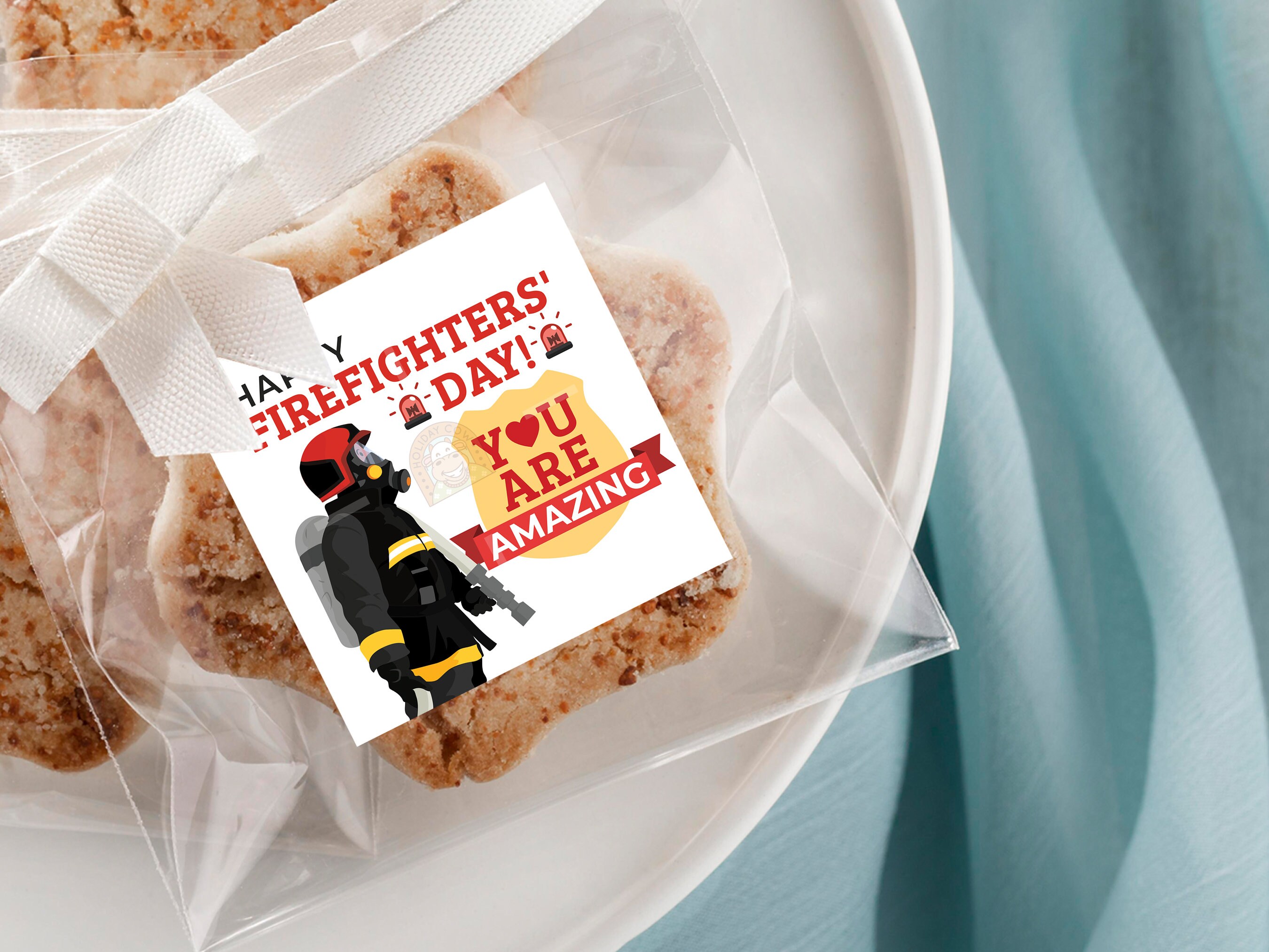 Firefighter Day Gift Tags Printable, Firefighter Appreciation Tags ...