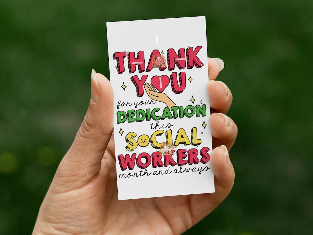 Printable Social Work Month Gift Tag, Thank a Social Worker Gift Tag ...