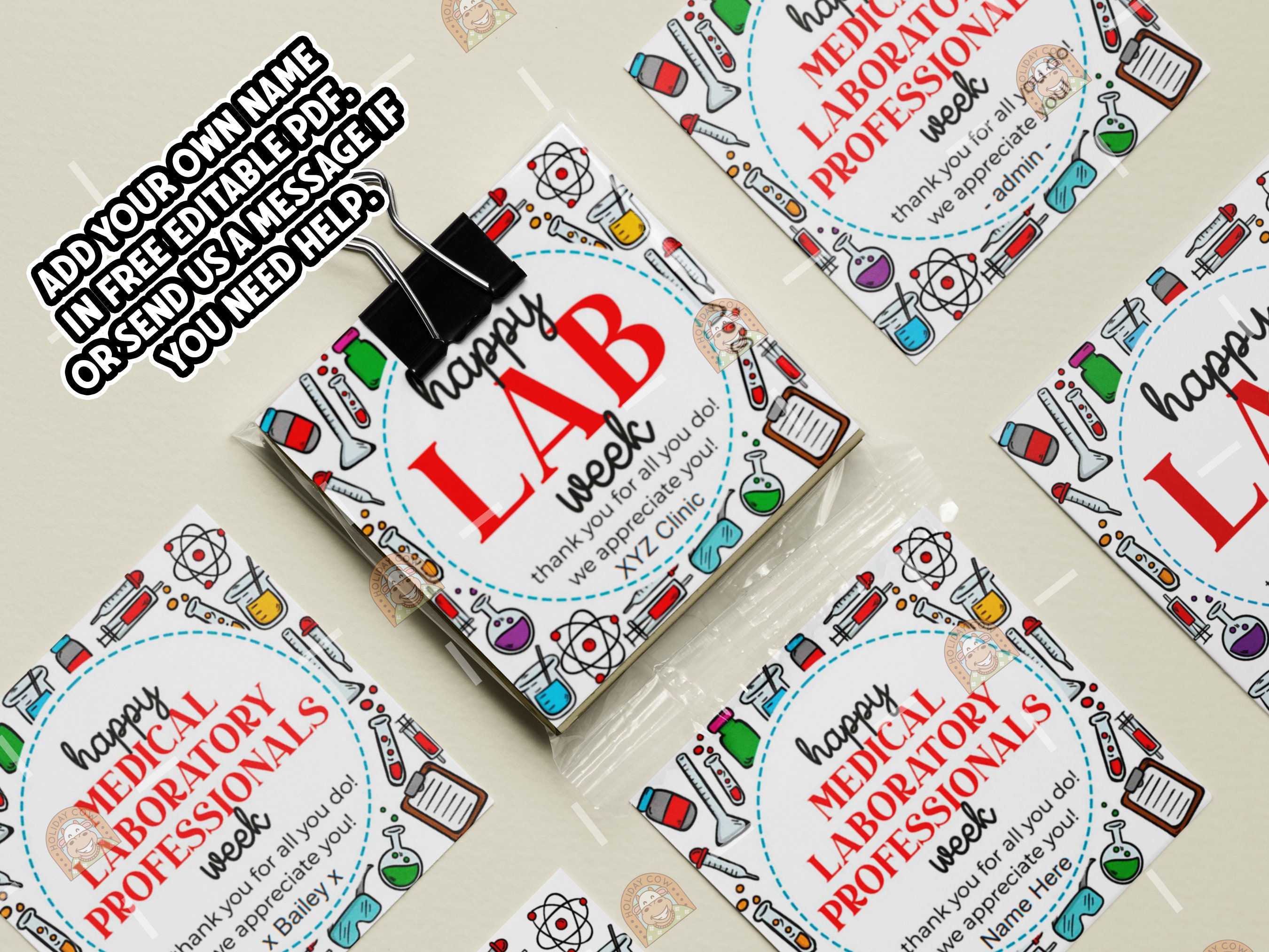 Printable Lab Week Tags, Lab Week Gift Tag, Lab Week Thank You Tags ...