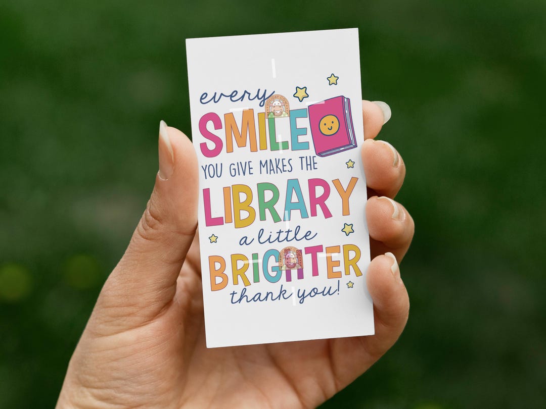 Printable Librarian Gift Tag, Librarian Tag, Librarian Day Tag for ...