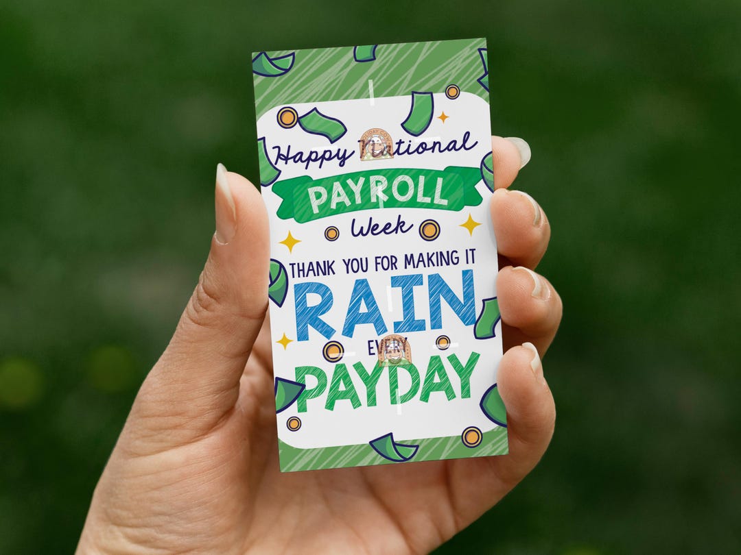 Funny Payroll Week Gift Tags Printable, National Payroll Week Tags ...