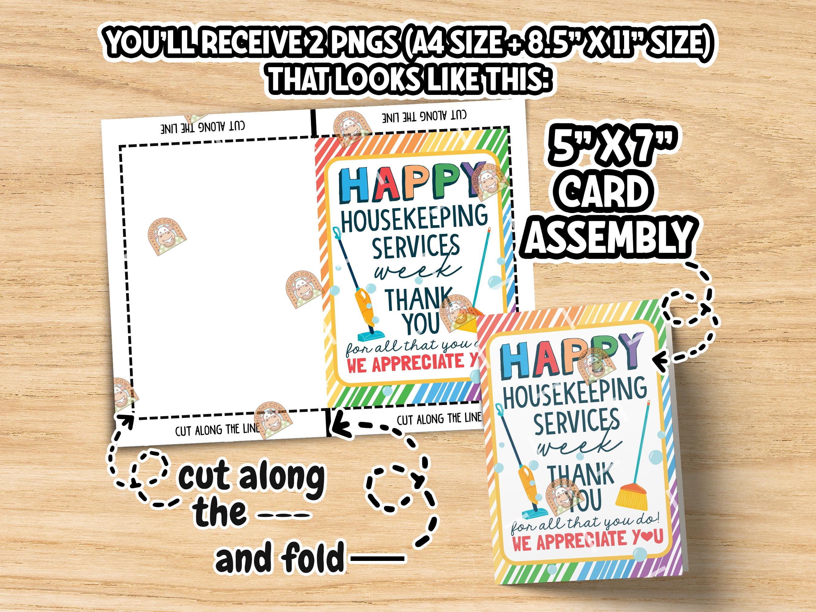 Housekeeping Week Card Printable, Housekeeping Appreciation Week Gift ...