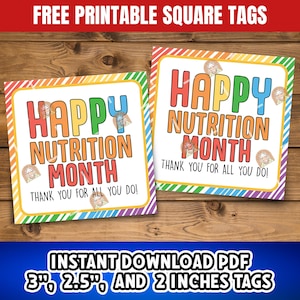 Nutrition Month Signs Printable, School Nutrition Month Décor ...
