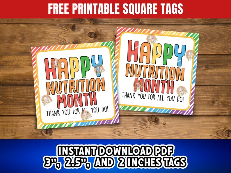 Nutrition Month Signs Printable, School Nutrition Month Décor ...