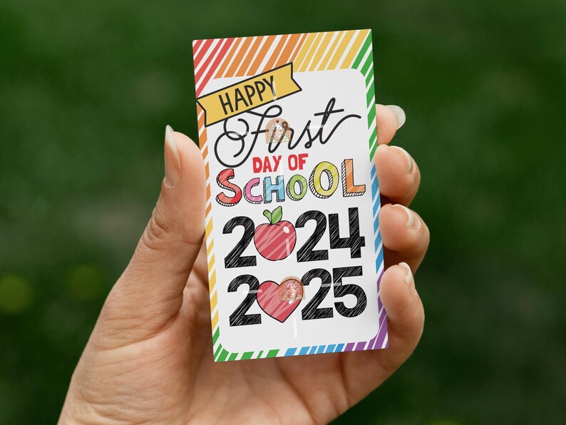 Happy First Day of School 2024 2025 Tag, Printable Welcome Back to ...