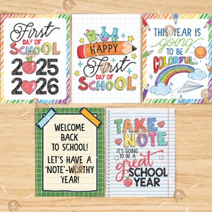 Back to School Sign First Day of School Classroom Decorations, First ...