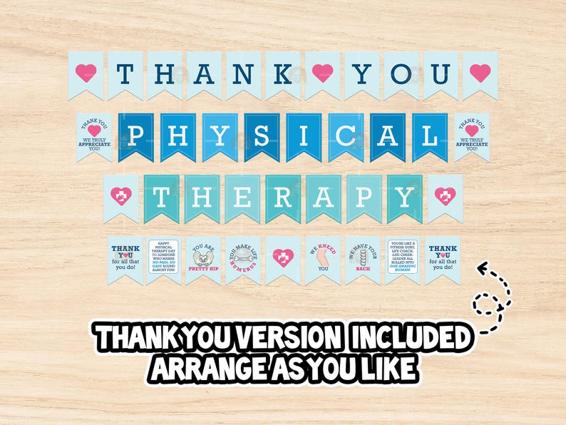 Physical Therapy Day Banner, Printable PT Day Decor, Thank You Physical ...