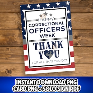 Correctional Officers Week Gift Printable, Correctional Officer Week ...