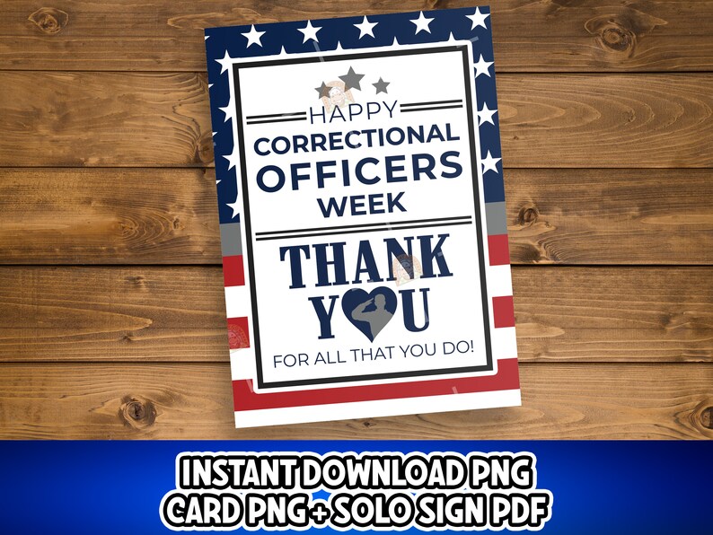 Correctional Officers Week Gift Printable, Correctional Officer Week ...
