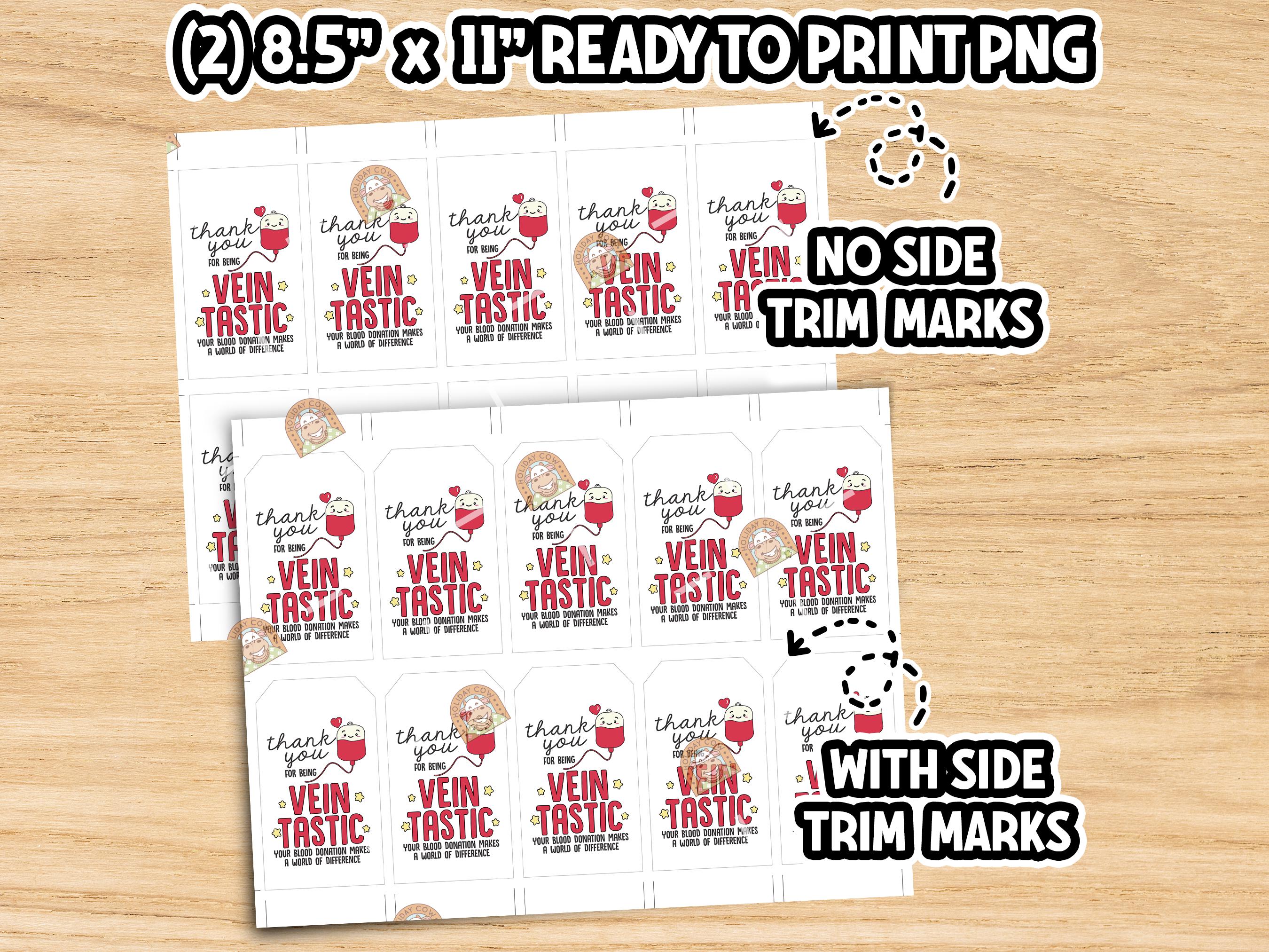 Blood Donors Gift Tag, Printable Blood Donor Month Tags, Thank You ...