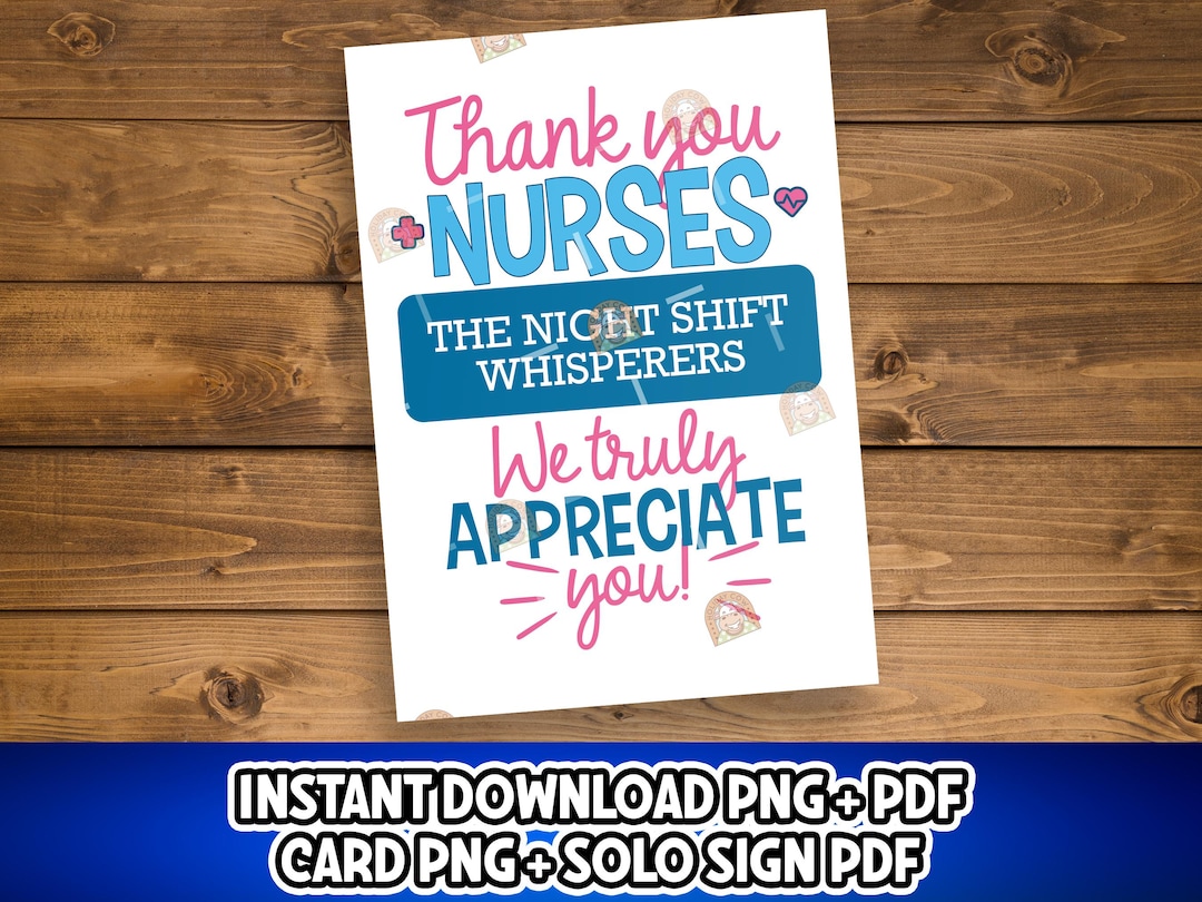 Nurse Gift, Printable Nurse Appreciation, School Nurse Day Gift for ...