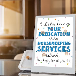 Housekeeping Week Sign Printable, Housekeeping Appreciation Week Sign ...