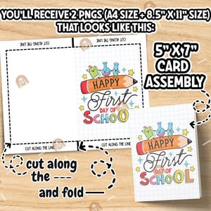 Personalized First Day of School Card Printable, Welcome Back to School ...