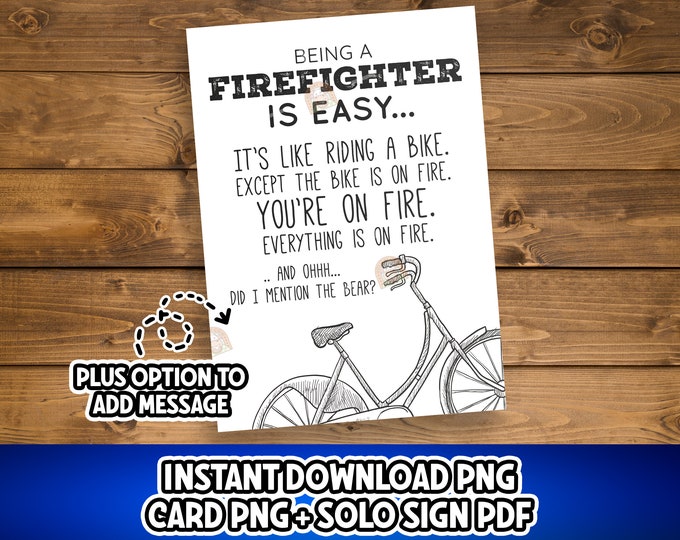 Firefighter Appreciation Card to Thank You Firefighter Appreciation ...