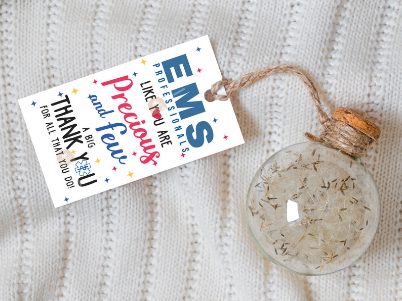 EMS Week Gift Tag, Ems Week Tag Printable, Ems Appreciation Tag ...