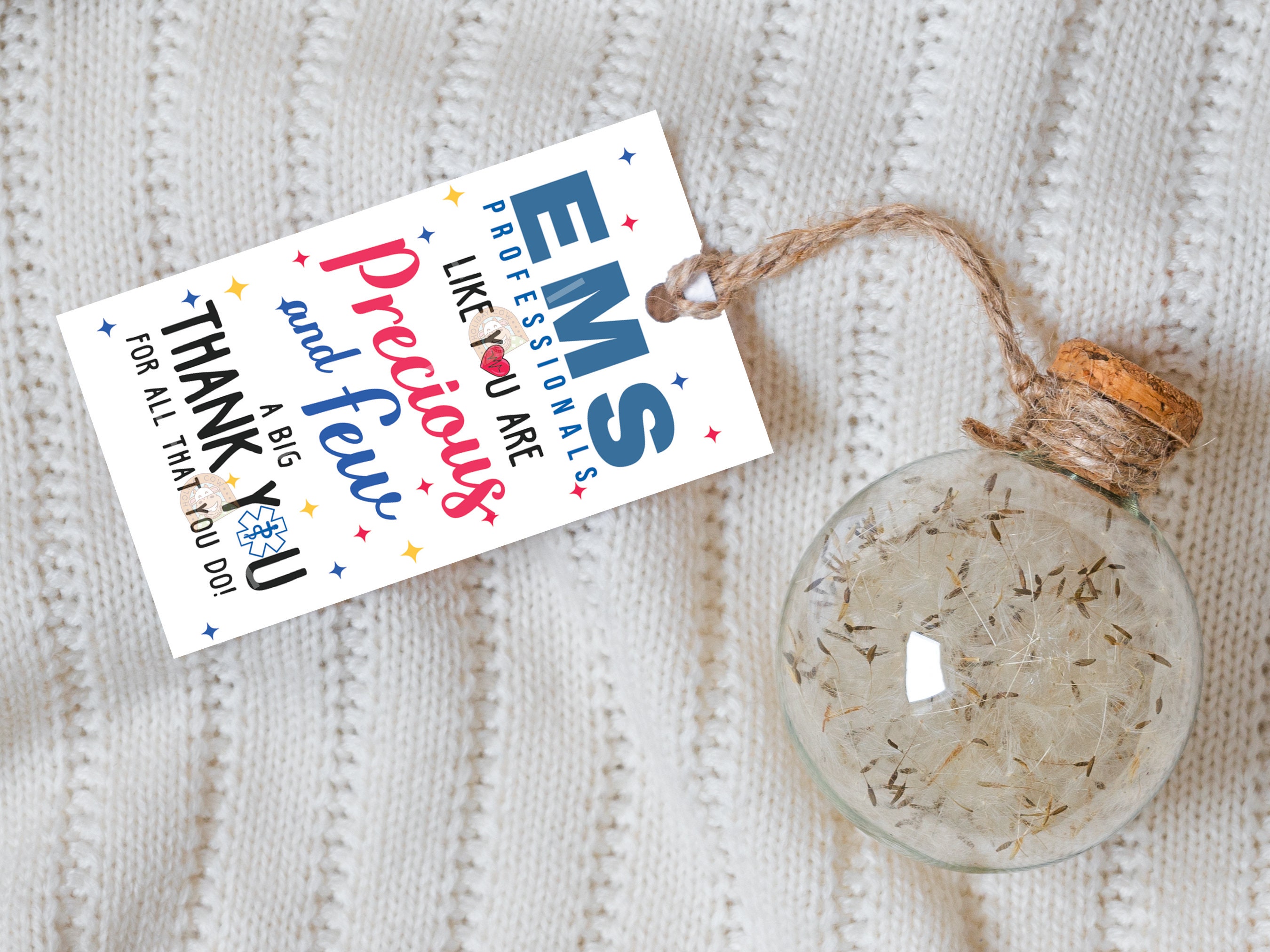 EMS Week Gift Tag, Ems Week Tag Printable, Ems Appreciation Tag ...
