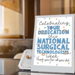Surgical Tech Week Signs Printable Bundle, Surgical Tech Appreciation ...