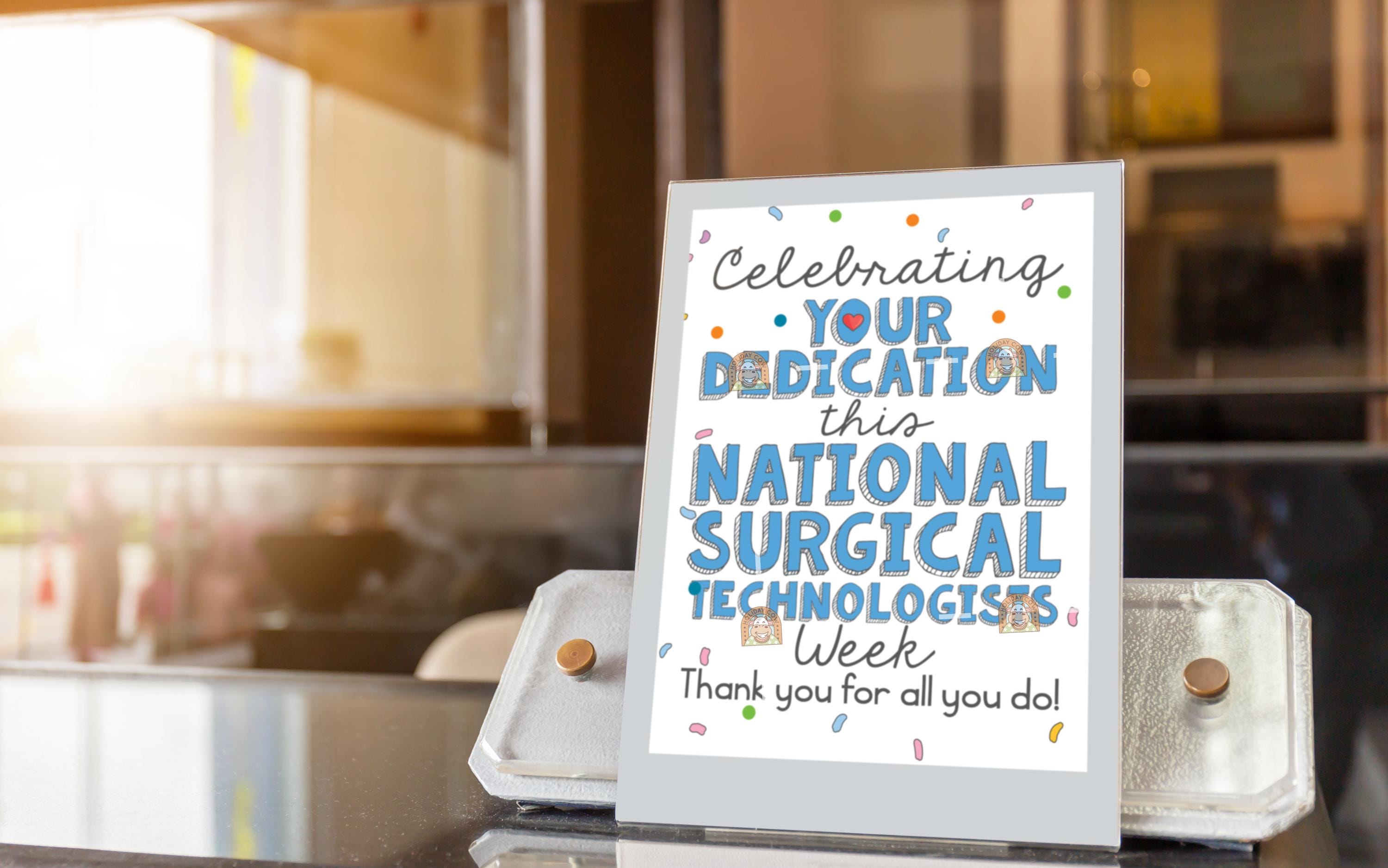 Surgical Tech Week Signs Printable Bundle, Surgical Tech Appreciation ...