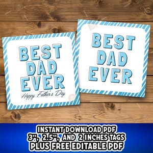Fathers Day Tags Printable, Happy Fathers Day Gift Tags, Fathers Day ...