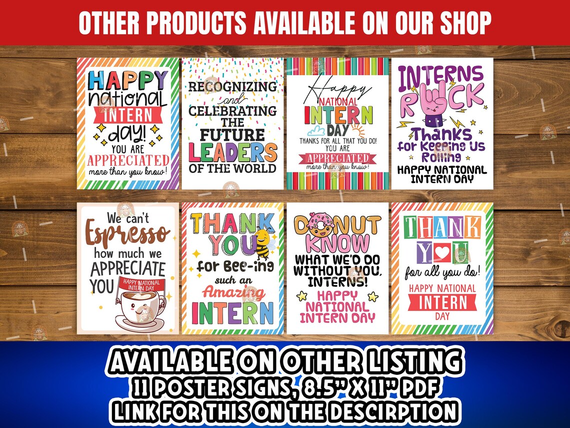 Intern Card, Intern Rocks Printable Card, Happy Intern Day Gift, Intern ...