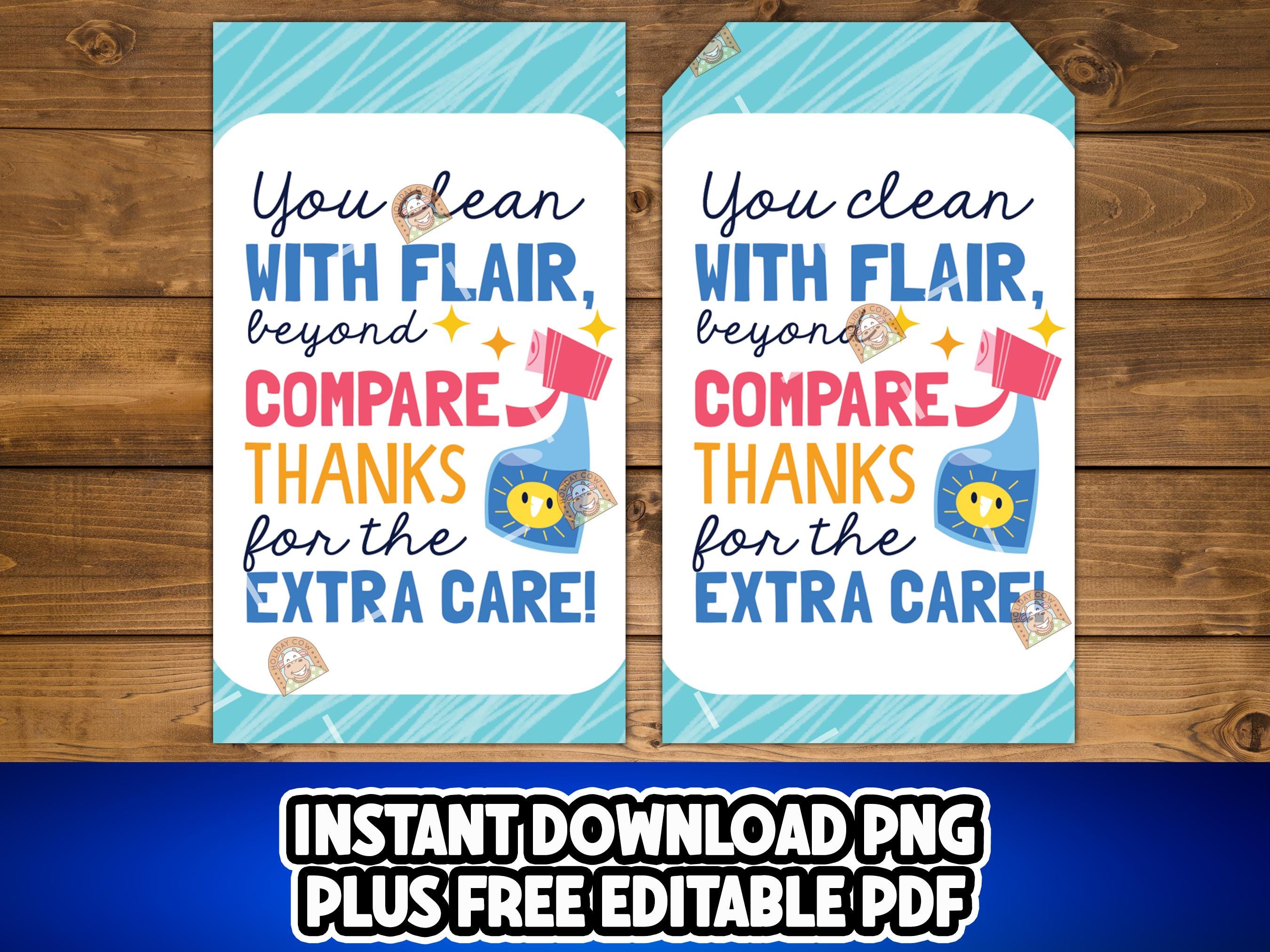 EVS Week Gift Tag Printable, Housekeeping Gift Tag, Housekeeping ...