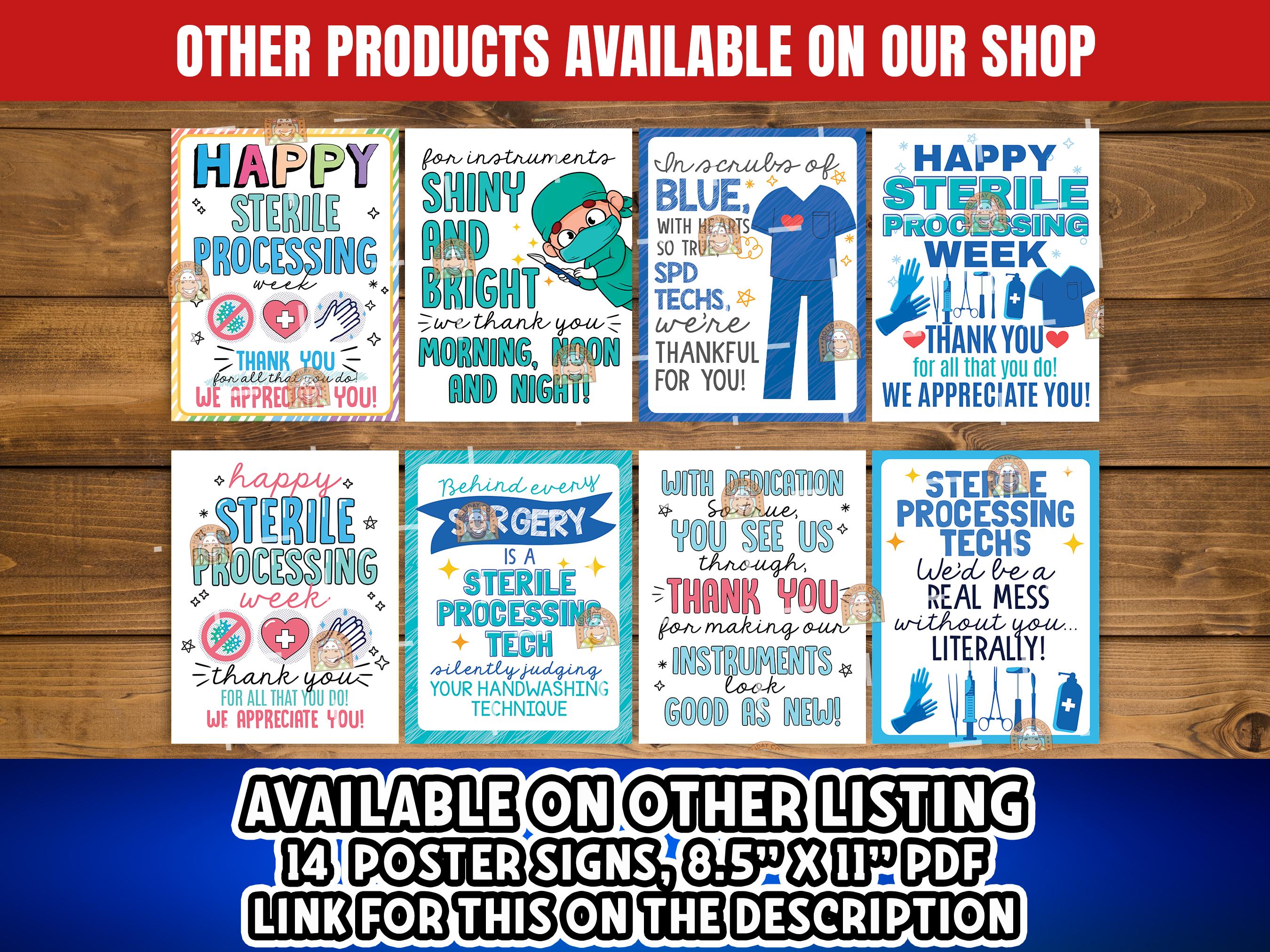 Sterile Processing Week Printable Tags , Sterile Processing Tech Gift ...