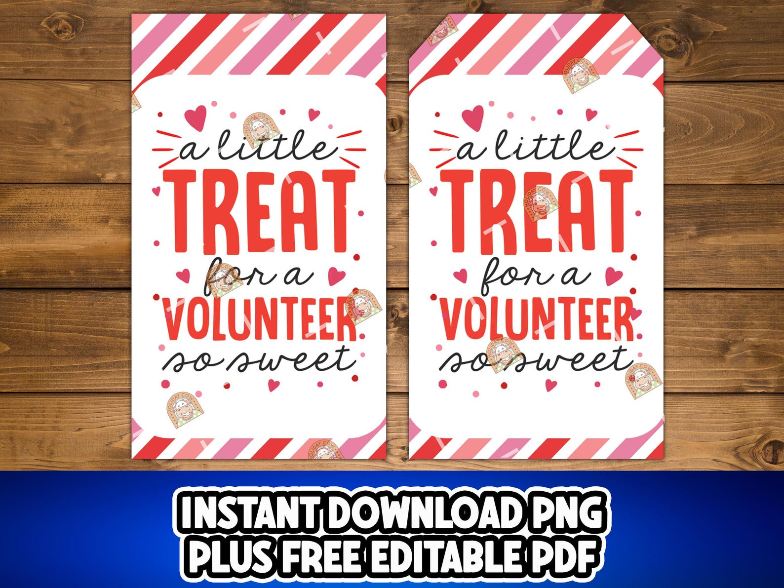 Valentine Volunteer Gift Tag Printable, Thank You Volunteer Valentine ...