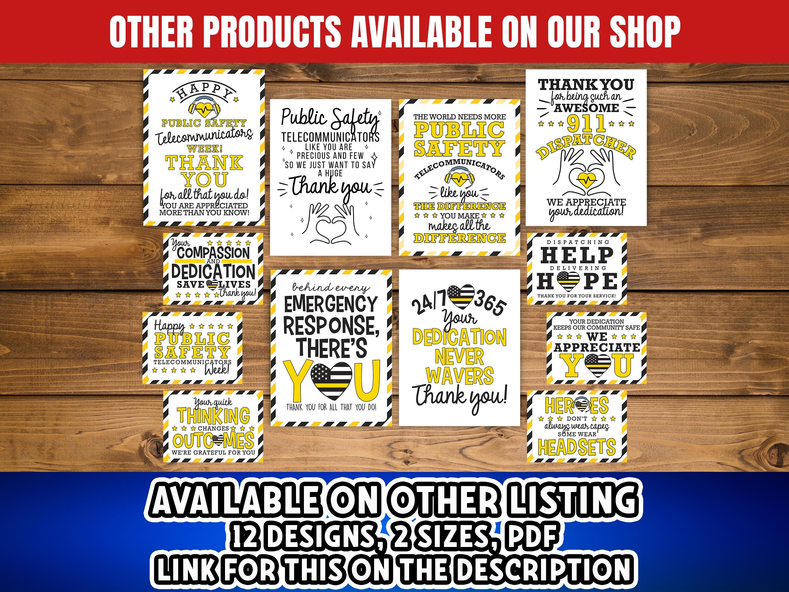 Dispatcher Gift Tag Printable, 911 Dispatchers Week Gift Tag, Public ...