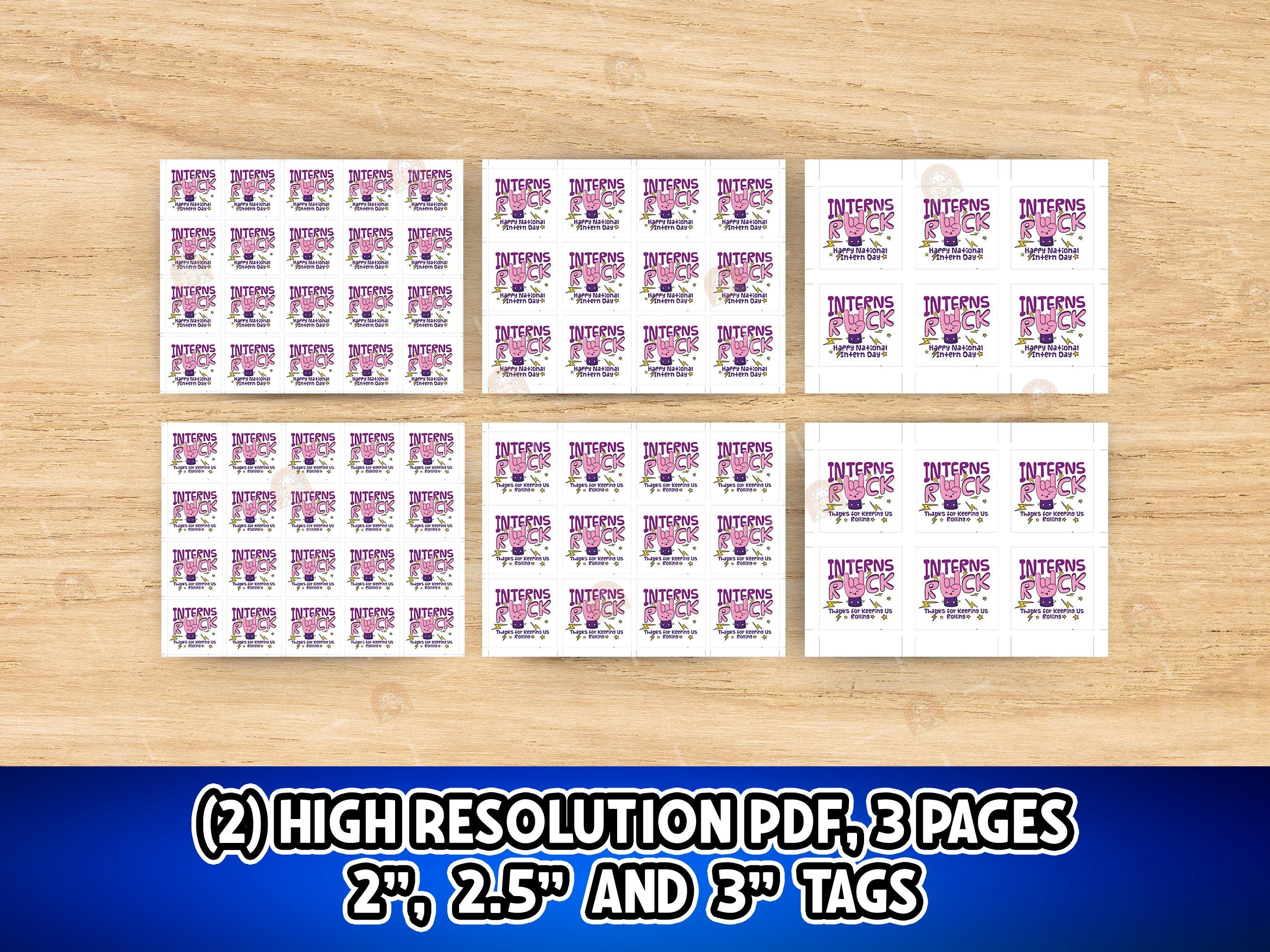 Intern Tag Printable, National Intern Day Gift Tags, Tags for Intern ...