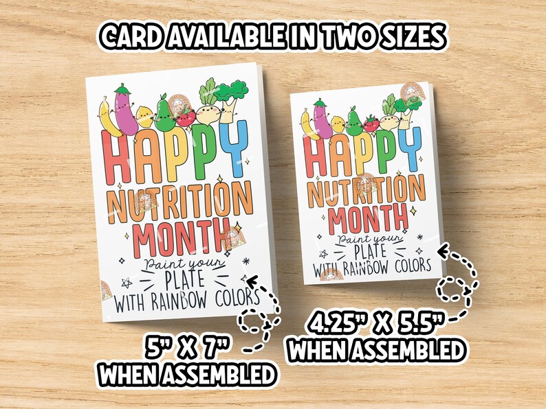 Nutrition Month Card Printable, School Nutrition Month Décor, Nutrition ...
