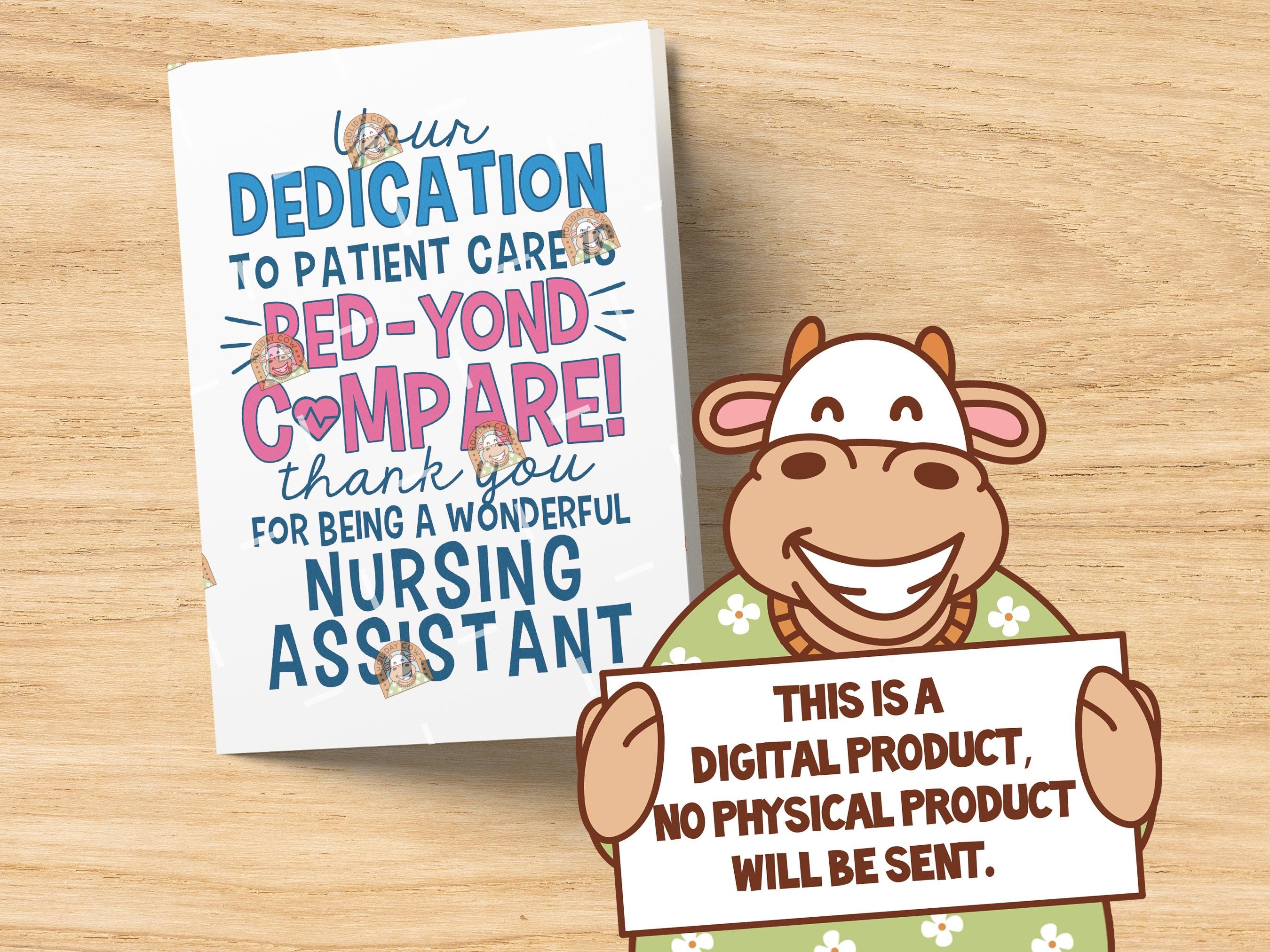 Nursing Assistant Gift, Printable CNA Week Card, CNA Week Sign, Thank ...