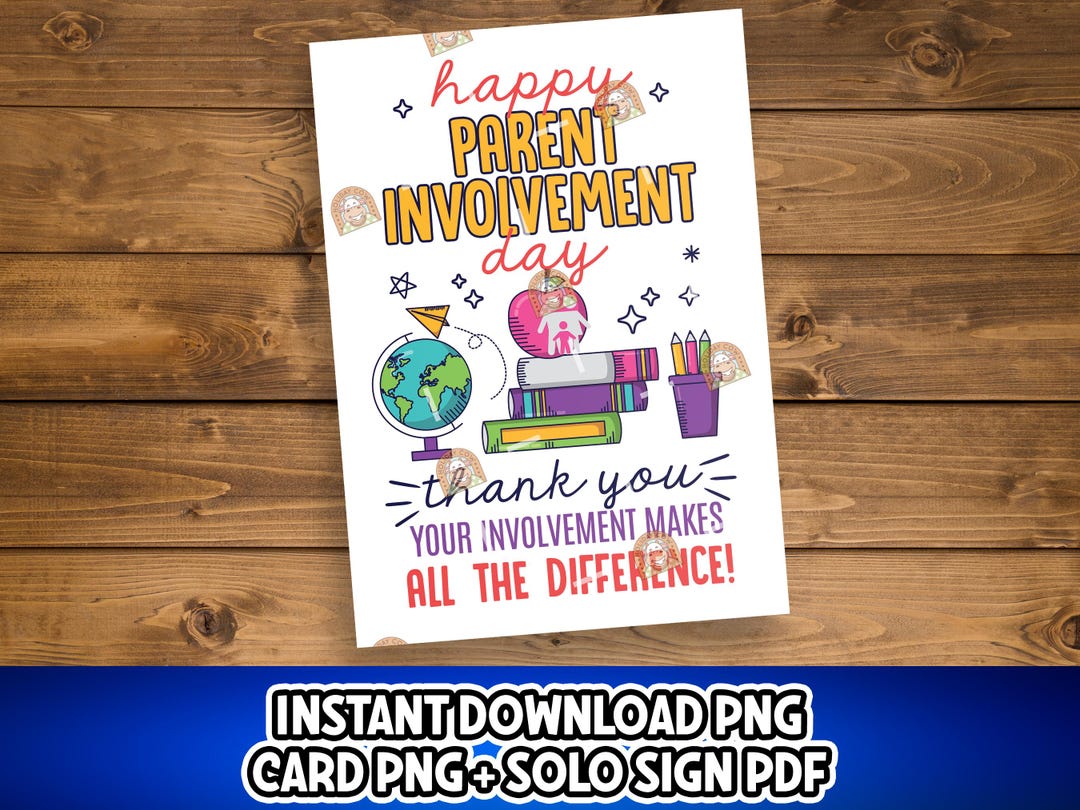Parent Involvement Day Poster Card Printable, Parent Involvement Day ...
