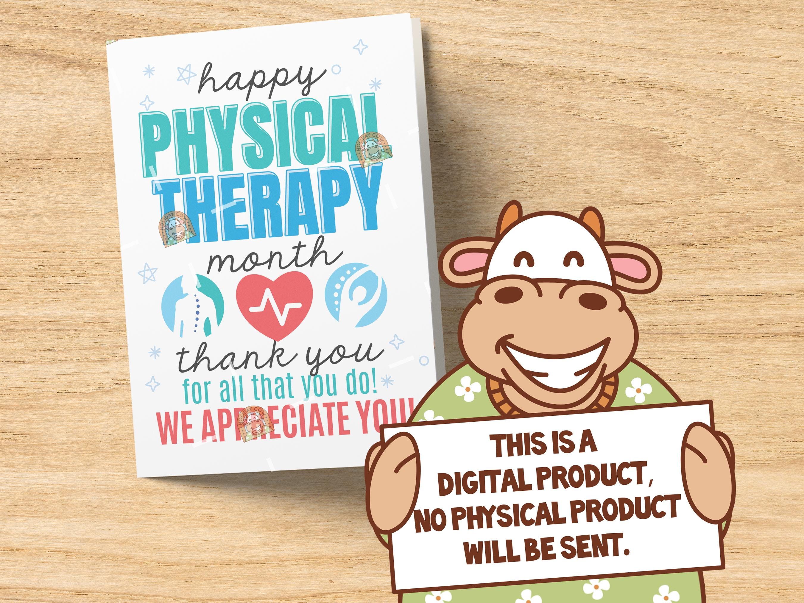National Physical Therapy Month Card Printable, Physical Therapists ...
