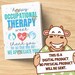 Occupational Therapy Week Card Printable, Occupational Therapists Gift ...