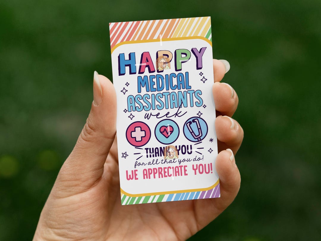 Medical Assistant Gift Tag Printable, Medical Assistant Week Tag, Happy ...