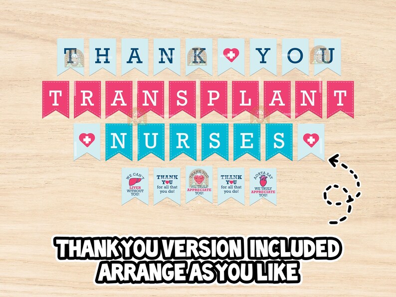 Transplant Nurses Week Banner Printable, Transplant Nurse Appreciation ...