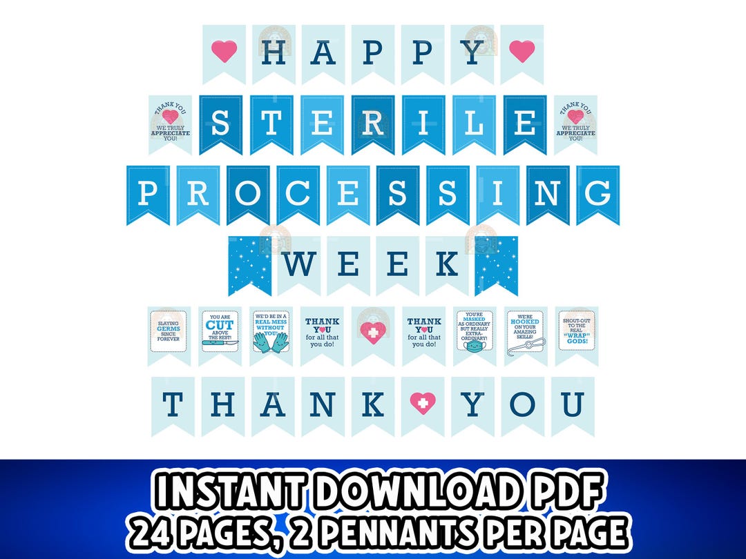 Sterile Processing Week Banner Printable, SPD Week Banner for SPD Week ...