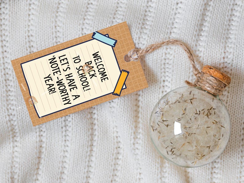 Back to School Tag Printable, Noteworthy School Year Tag, First Day of ...