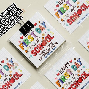 First Day of School Tag, Back to School Tags Printable, 1st Day School ...