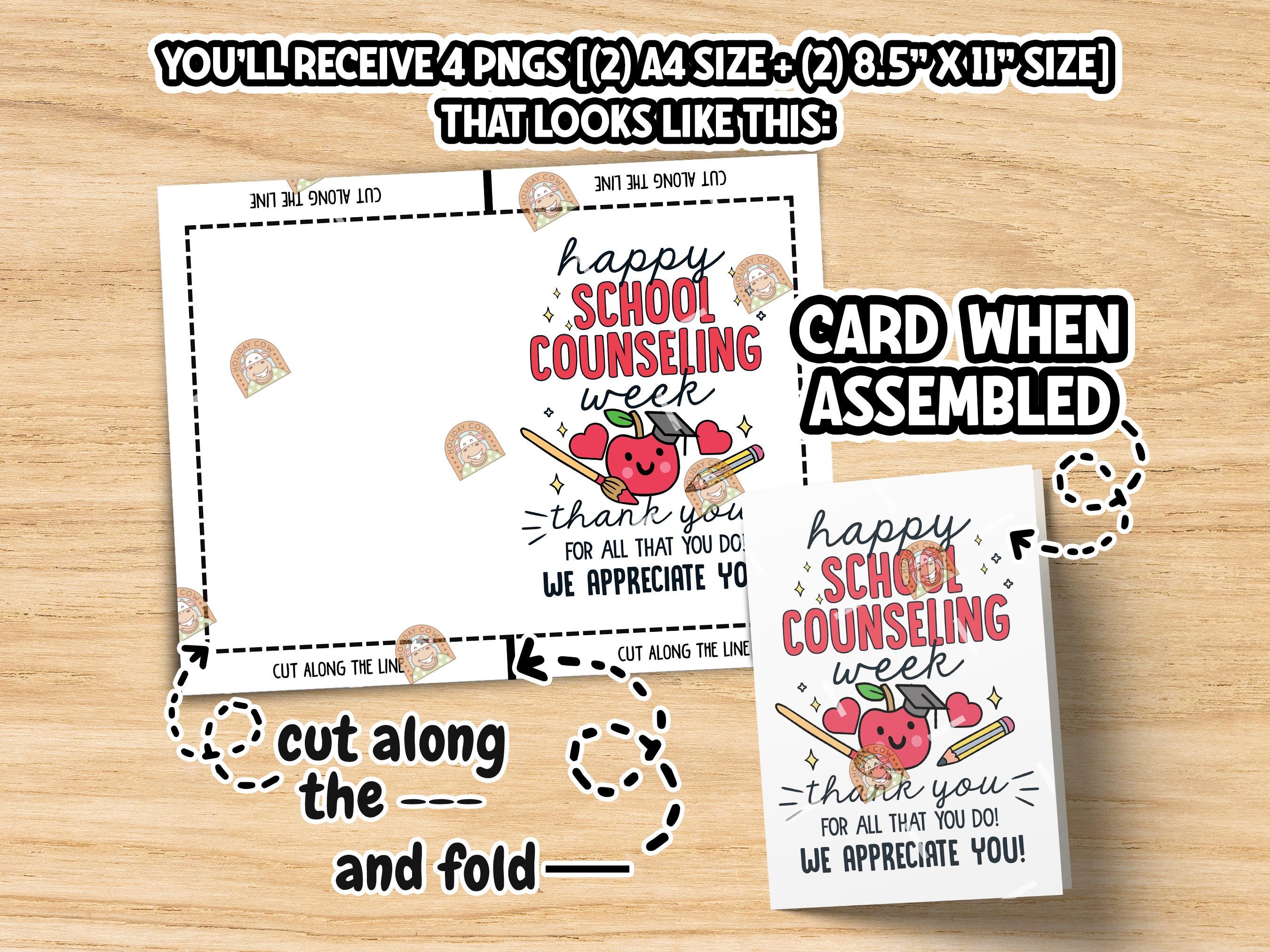 School Counseling Week Gifts, Printable National School Counselor Week ...