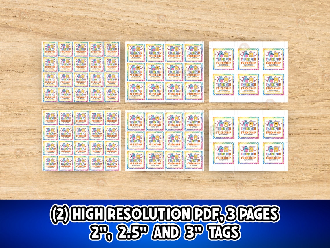 End of Year Classmate Gift Tag Printable, End of School Year Tag for ...