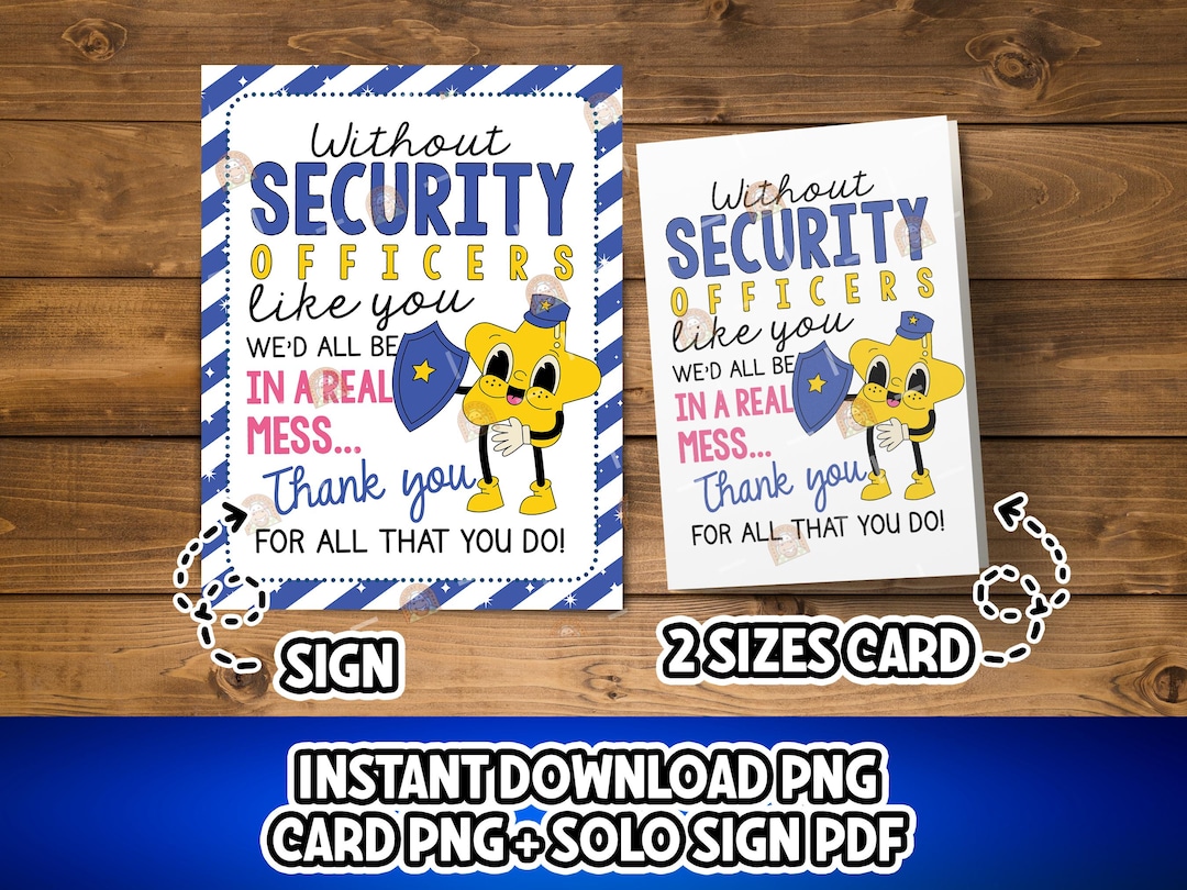 Security Officers Appreciation Gift, School Security Officers Week Card ...