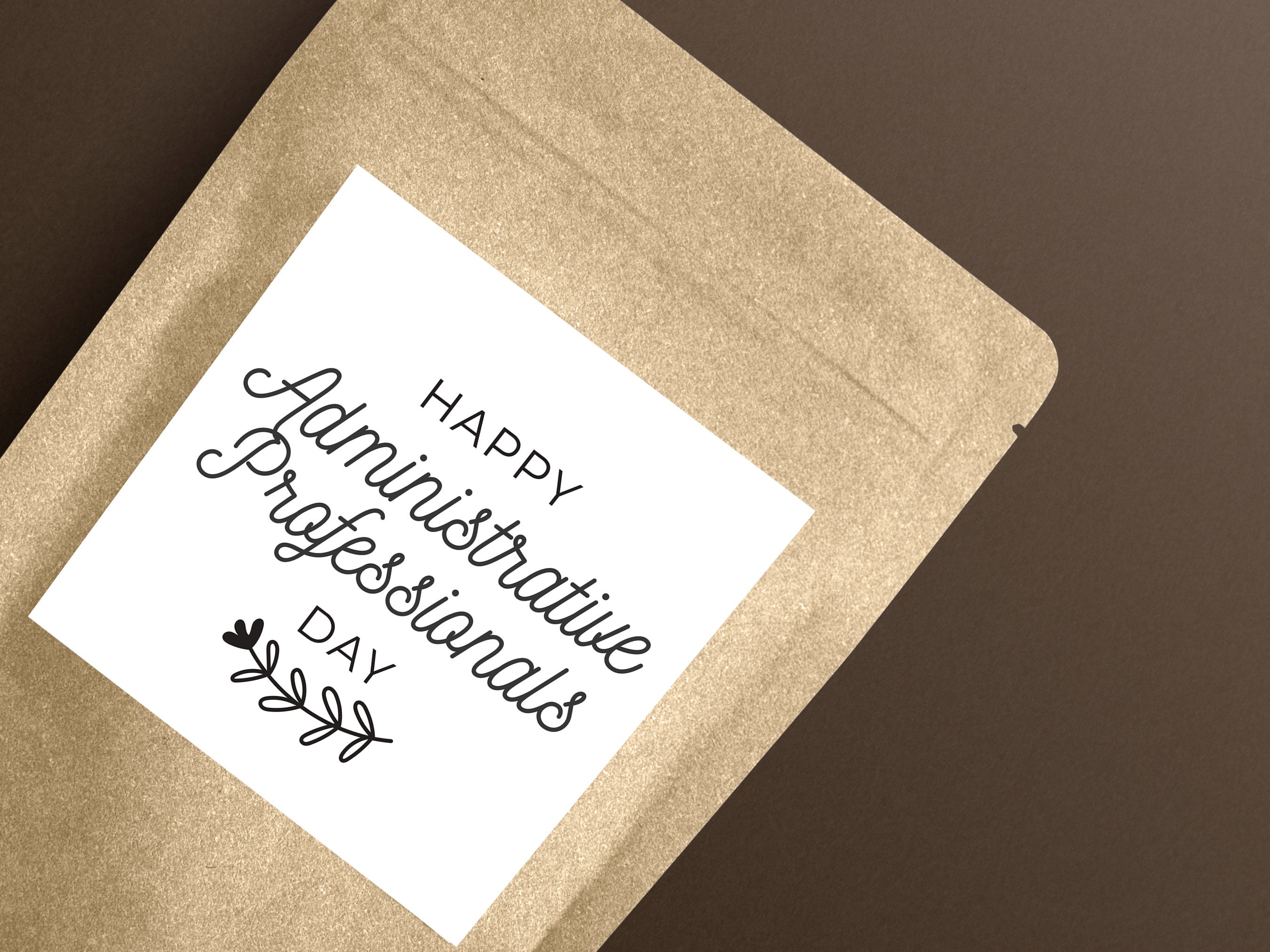 Administrative Professionals Day Tag Printable, Elegant Administrative ...