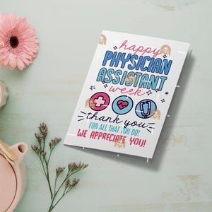 Physician Assistant Week Gift Printable, Physician Associate Card ...