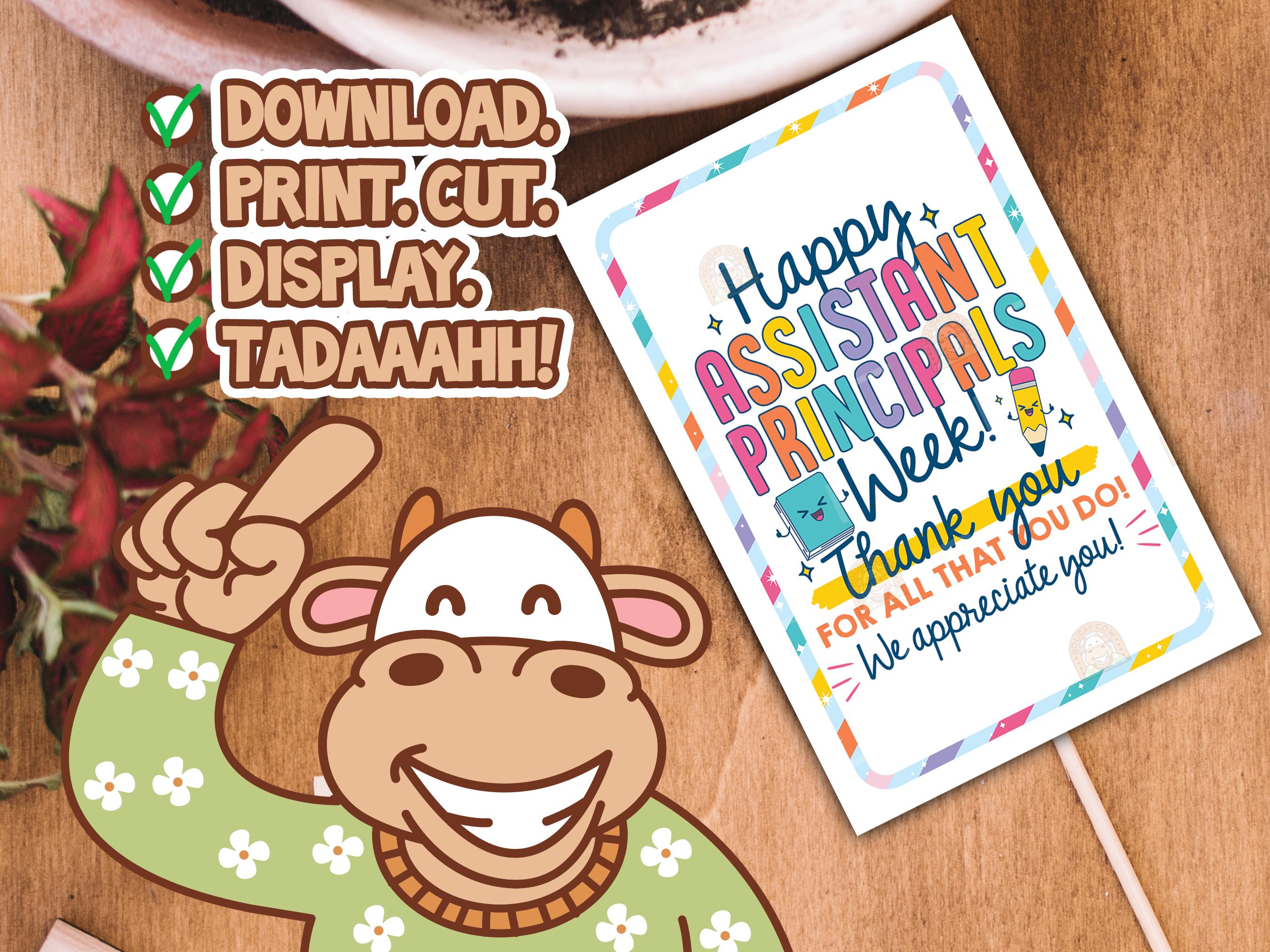Assistant Principals Week Gift Tag Printable, Assistant Principal ...