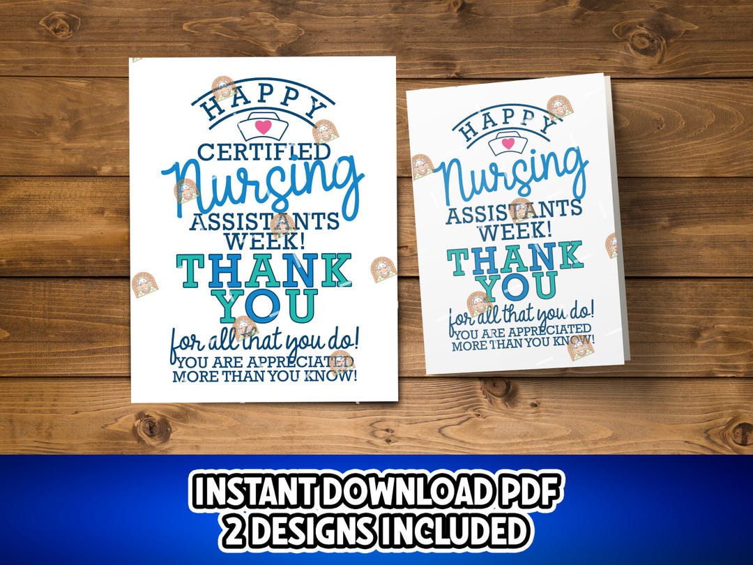 CNA Week Gift, Printable CNA Sign, Certified Nursing Assistant Week ...