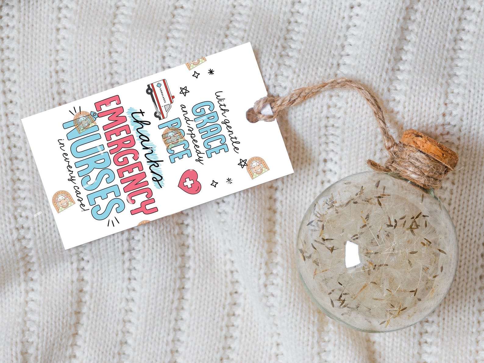 ER Nurse Gift Tag, ER Nurse Week Tag Printable, Thank You Er Nurses Day ...