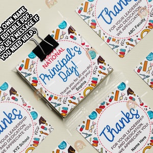 School Principal Gift Tag, Printable Principal Appreciation Tag ...