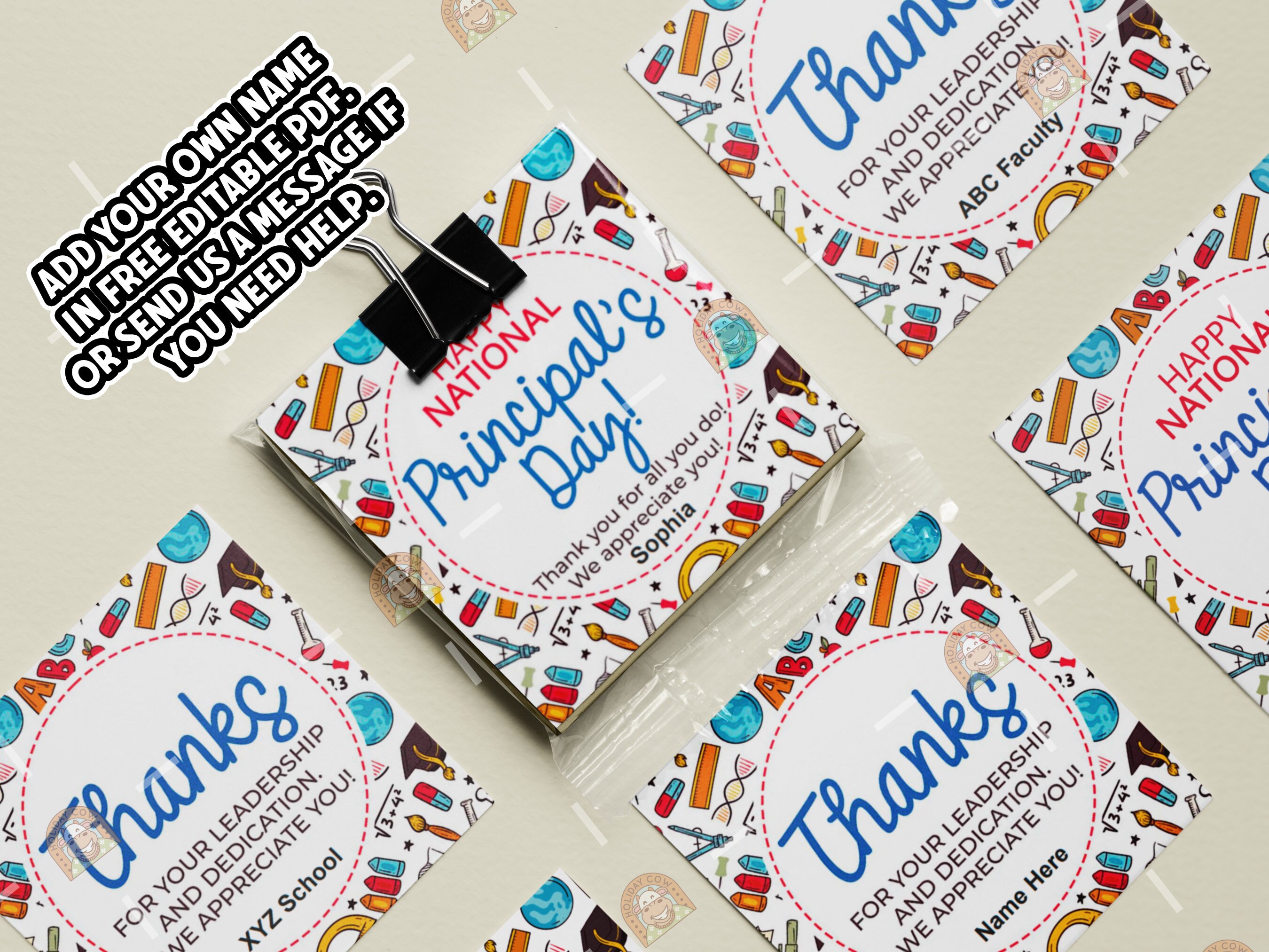 School Principal Gift Tag, Printable Principal Appreciation Tag ...